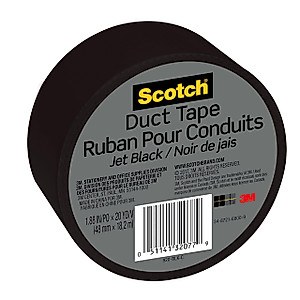 Scotch Duct Tape , 1.88 in x 20 yd, Jet Black, 1 Roll (920-BLK-C)