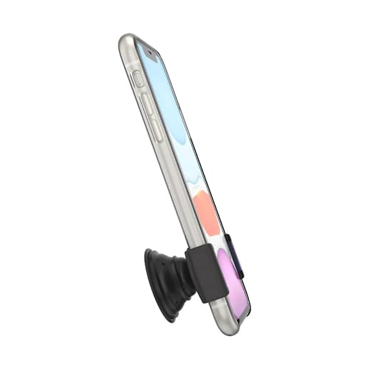 PopSockets Phone Grip Slide for Phones and Cases, Sliding Phone Grip with Expanding Kickstand, Square Edges - Black