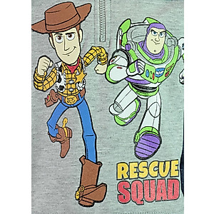 Disney Pixar Toy Story Woody Buzz Lightyear Toddler Boys Fleece Half Zip Hoodie 4T