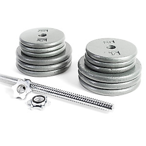 CAP Barbell Standard 1-Inch Barbell Weight Set, 100-Pounds