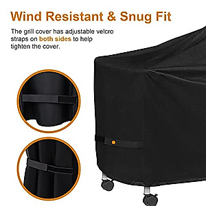 iCOVER 600D Water Proof Canvas Grill Cover for Weber 7152 Performer Platinum and Deluxe 22" Charcoal Grills