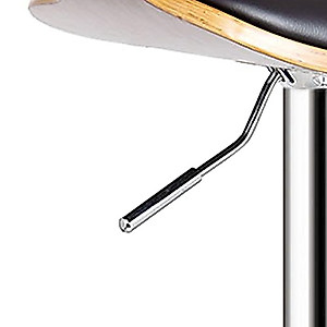 AC Pacific Bar Stool, Modern Adjustable Barstool with Full 360° Swivel Motion and Hydraulic Lift, Adjust Seat Height Range from 24" to 32", for Kitchen Counter or Bar Tables