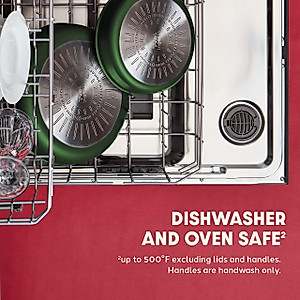 T-fal Ingenio Nonstick Cookware Set 14 Piece Induction Stackable, Detachable Handle, Removable Handle, RV Cookware, Cookware, Pots and Pans, Oven, Broil, Dishwasher Safe, Forest Green