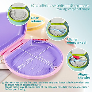 Annhua Retainer Case Mouthguard Case Denture Case with Magnetic Closure, Retainer Holder Denture Holder Container with Silicone Textured Liner - Black