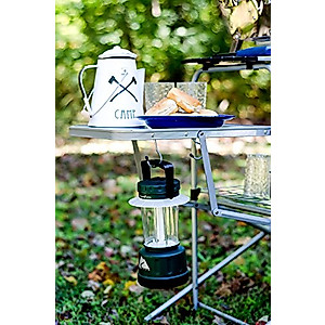 Camco Olympian Deluxe Portable Grill Table | Provides Plenty of Room for Grilling Gear | Ideal for Picnics, Camping, Boating, Tailgating, and Backyard BBQs | (57293) Silver