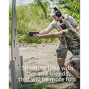 Hocazor Shooting Ear Protection NRR 26dB Suit for Shooters Hunting Range Racing Concert Sports Events Airports - Black&Purple HO1006