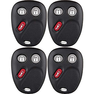 SCITOO Replacement for Shell 3 Buttons Pad Outer shell Keyless Entry Remote Car Key Fob Case 2003-2006 Chevrolet Buick Saturn Cadillac Hummer Pontiac 4PCS FCC 21997127B 15132198B
