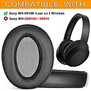 WH-H910N Ear Pads - defean Replacement Ear Cushion Cover Compatible with Sony WH-H910N h.Ear on 3 Wireless Noise-Canceling Headphones (Black)
