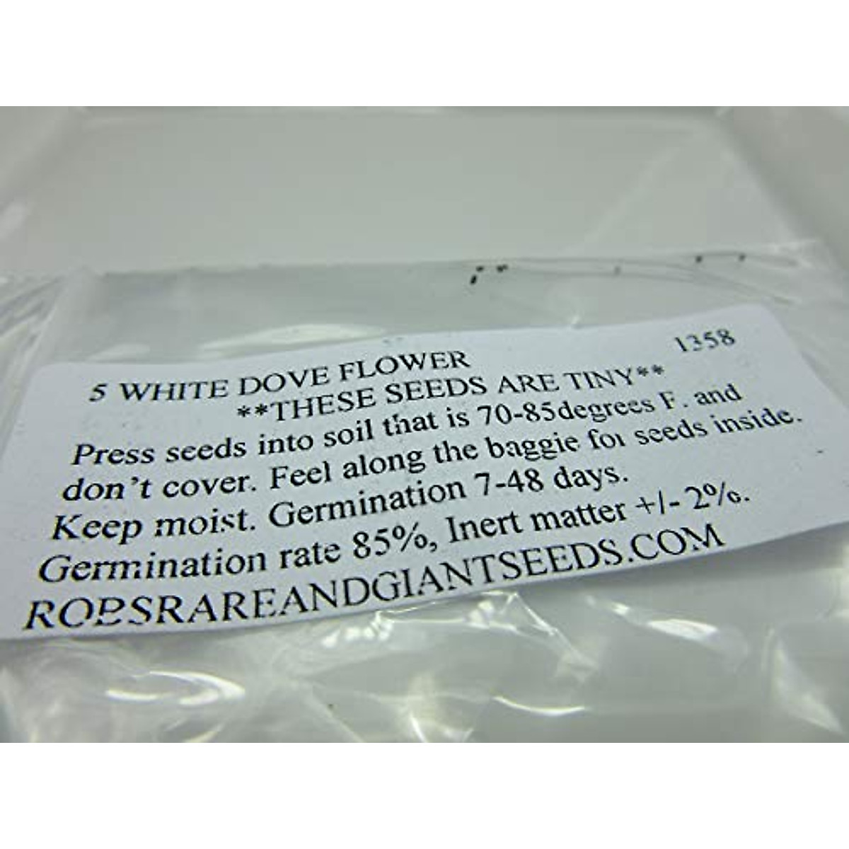 1358-White Dove/Egret Flower (Pecteilis,Habenaria radiata) Seeds by Robsrareandgiantseeds UPC0764425788737 Non-GMO,Organic,USA Grower,Historic plants,Showy,Bonsai,Exotic,Orchid,1358 Package of 5 Seeds