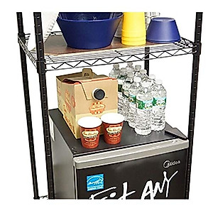 Mini Shelf Supreme Adjustable Shelving Unit Black Stainless Steel