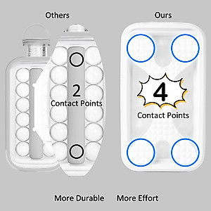 FOGAWA Ice Cube Tray, 2 in 1 Diamond Ice Tray for Freezer, Silicone Ice Cube Tray with Lid Cooling Ice Pop/Cube Molds for Whiskey, Juice, Beer, Cocktail, Coffee,Champagne. 18 Ice Cubes