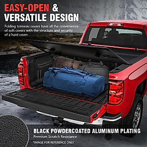 DNA MOTORING New Upgrade Truck Bed Top Hard Solid Tri-Fold Tonneau Cover Compatible with 09-18 Dodge Ram 1500/10-16 Dodge Ram 2500 3500 6.5Ft Beds, TTC-HARD-019