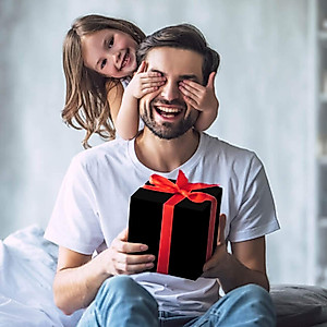 15 Pcs Black Gift Box, 6 x 6 x 6" Gift Boxes with Lids Recycled Kraft Paper Cardboard Boxes Gift Favor Boxes Bridesmaid Proposal Boxes for Party, Wedding, Birthday, Christmas, Crafting, Cupcake