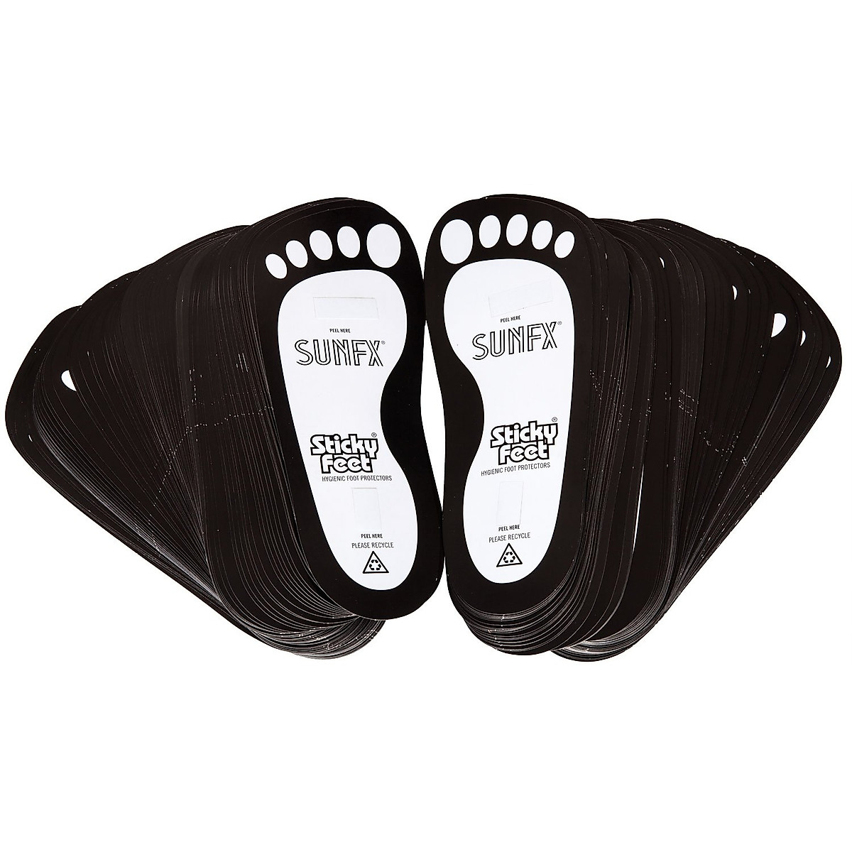 SunFX Disposable Sticky Feet Protectors (25-PAIRS) Spray Tan Feet Protector Pads for Sunless Airbrush Tanning