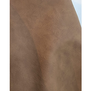 NAT Leathers,Desert Tan Tumbled Nubuck Soft Faux Vegan Leather PU {Peta Approved Vegan},Synthetic Pleather 0.9 mm Nappa Vinyl Upholstery,36"x54" (Desert Tan Nubuck)