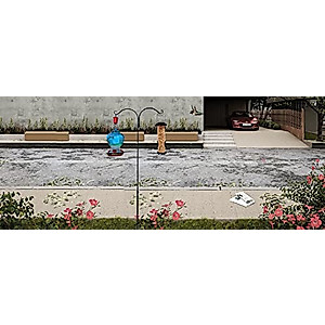 Ashman Black Shepherd Hook 65 Inch (2 Pack), 12MM Thick, Super Strong, Rust Resistant Steel Hook Ideal to use for at Hanging Wind Chimes, Hanging Plant Basket, Solar Light, Bird Feeder and More.