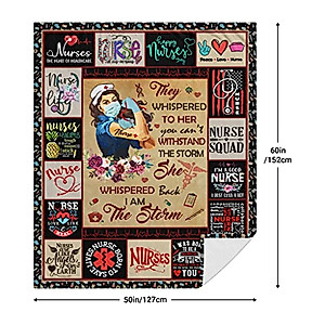 Nurse Gifts for Women, NICU Nurse Gifts, RN Gifts for Nurses Women New Nurses Nursing Students, Labor and Delivery Nurse Gifts, Nurse Appreciation Graduation Retirement Gift Throw Blanket 60" x 50"