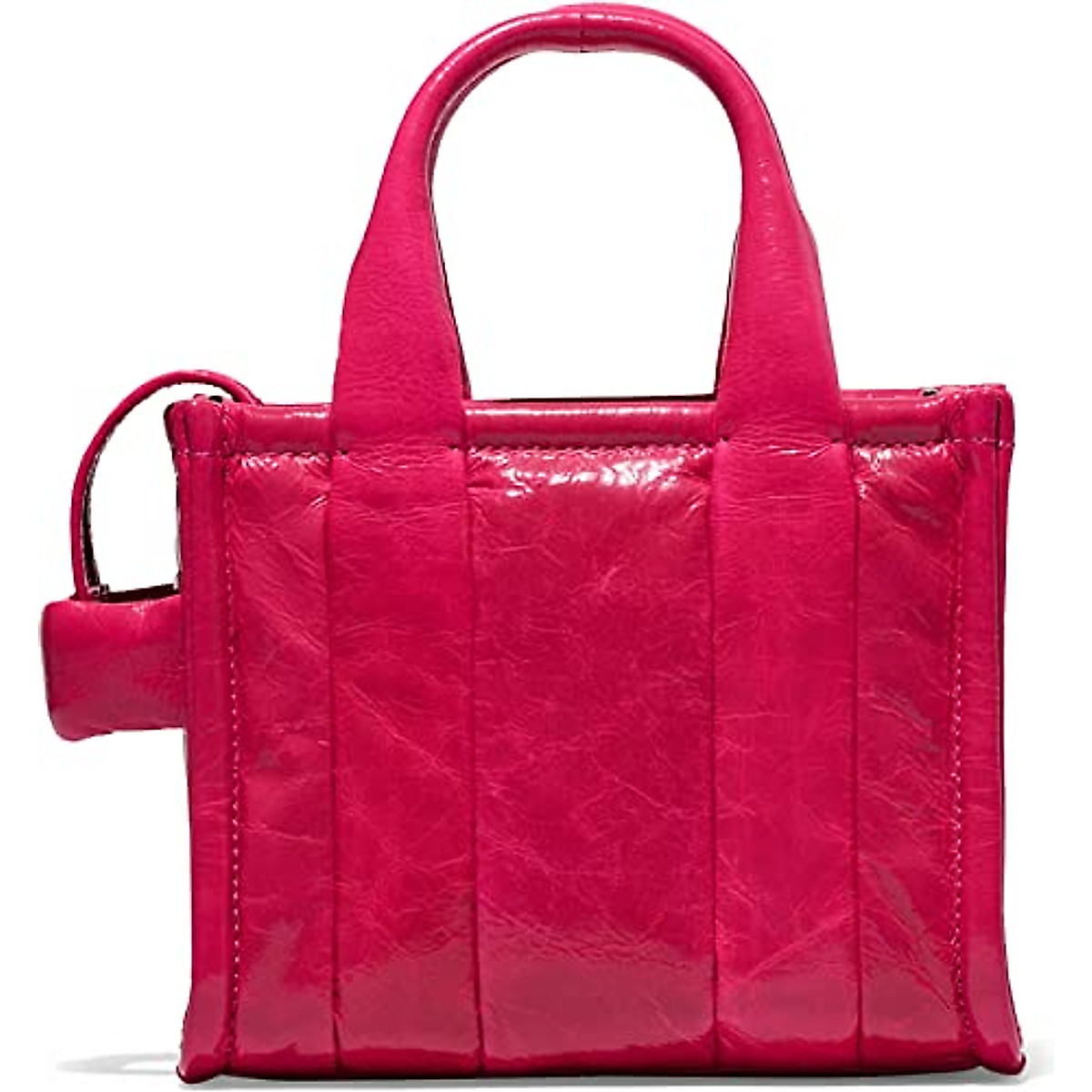 Marc Jacobs The Crinkle Leather Micro Tote Magenta One Size
