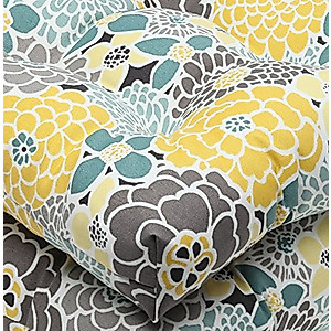 Pillow Perfect Outdoor/Indoor Lois Vapor Tufted Seat Cushions (Round Back), 2 Count (Pack of 1), Blue