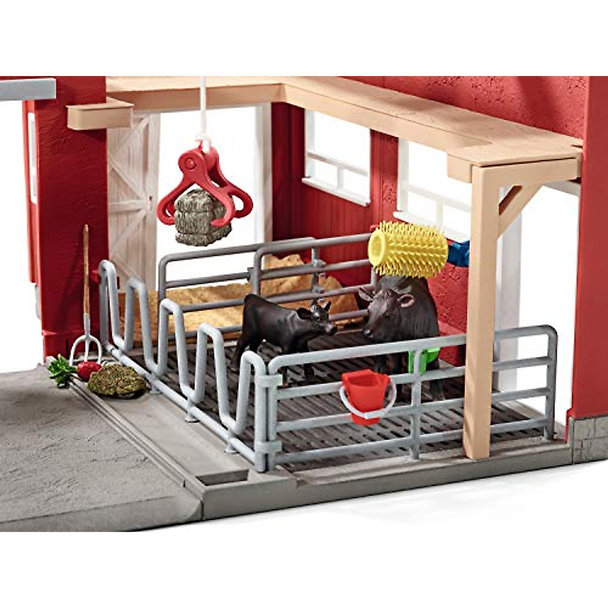 Schleich Red Barn Playset with Cows, Farmer, Tractor, and Farm Life Accessories - 27-Piece Set for Kids Ages 3+