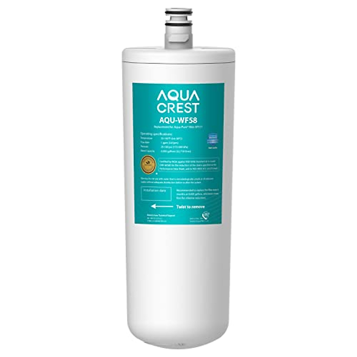 AQUACREST AP517 Under Sink Water Filter, Replacement for Aqua-Pure® AP517, AP51711, AP510, AP517EA (Pack of 1), Model No.AQU-WF58, Package May Vary