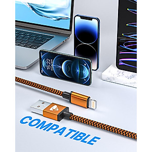 iPhone Charger Fast Charging [Apple MFi Certified] 6ft/5/3/1.5 Lightning Cable iPhone Charger Cord Nylon Braided USB Cable Compatible with iPhone 14 13 12 Pro Max 11 XR XS X 8 7 6s Plus SE iPad