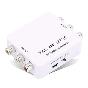 Mini PAL to NTSC Converter PAL NTSC Mutual Conversion Converter Adapter for Most DVD Players/recorders, camcorders, VCRs, Video Monitors and Various TV Systems