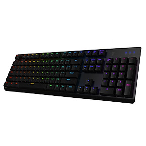 Tesoro Gram Spectrum Low Profile G11SFL Blue Mechanical Switch Single Individual Per Key Full Color RGB LED Backlit Illuminated Mechanical Black Gaming Keyboard TS-G11SFL B (BL)