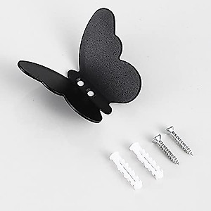 oAutoSjy 5pcs Butterfly Coat Hat Hooks Wall Mounted Metal Hooks Stainless Steel Bath Towel Hook Decorative Wall Animal Hooks Robe Hangers Home Decor Hanging Rack Hooks for Entryway Bedroom Bathroom