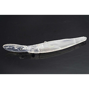 10PCS Unpainted Fishing Lures topwater Minnowbait Fishing Lure Blanks 12.1cm 8.63g Crankbait Artificial Hard Bait Carp Pike Bass Wobblers Deep Diving Fishing jerkbait with Free Eye