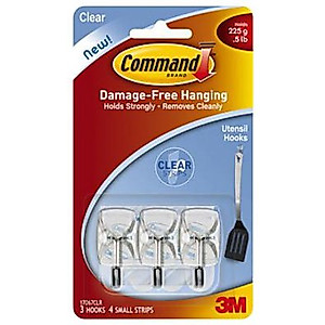 Command Clear Small Wire Hooks (Pack of 3)