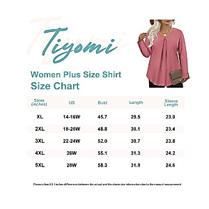 TIYOMI Plus Size Tunic for Women Long Sleeve 3X V Neck Plain Solid Color Waffle Fabric Tops Flowy Cover Belly Middle Aged Loose Fit Fall Autumn Winter Tunic Pink 3XL