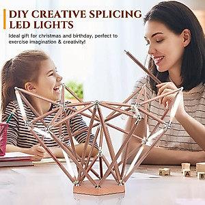 QUEENGO LED Lights DIY Splicing Table Lamps, Touch Control with Brightness Adjustable Desk Creative Lights for Living Room Bedroom Office Decor Lights