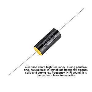 Zerone 2PCS Capacitor Frequency Divider Capacitance Audio Speaker Capacitor with Pure Copper Wire Pins(2.2uF)