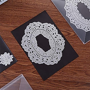 10 Pack 6.8x4.8" Magnetic Sheets with 10 Pack 5x7" Stamp & Die Storage Pockets Set for Cutting Dies Stencil Album Stamp Crafts Store and Organize All of Your Metal Cutting Dies On Single Side