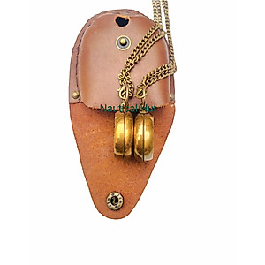 Nautical Hut Your Tommy Your Tubbo Brass Locket Nautical Pocket Compass with Leather Carry