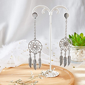 UNICRAFTALE 30pcs 15 Styles Stud Earring Findings 304 Stainless Steel Post Ear Stud Findings with Loop and Ear Nuts 0.7mm/0.8mm Pin Stud Earrings for Women Dangle Earring Making