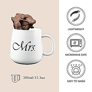 Mr and Mrs Coffee Mugs Set,Couple Gifts,Wedding Presents for Bridal Shower,Engagement Gifts for Couples, Newlyweds Gifts