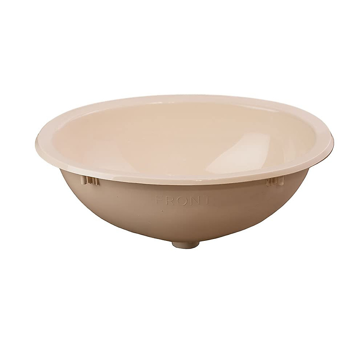 ToughGrade Single Bowl RV 16" Long x 12-1/4" Wide Bathroom Sink (Parchment)