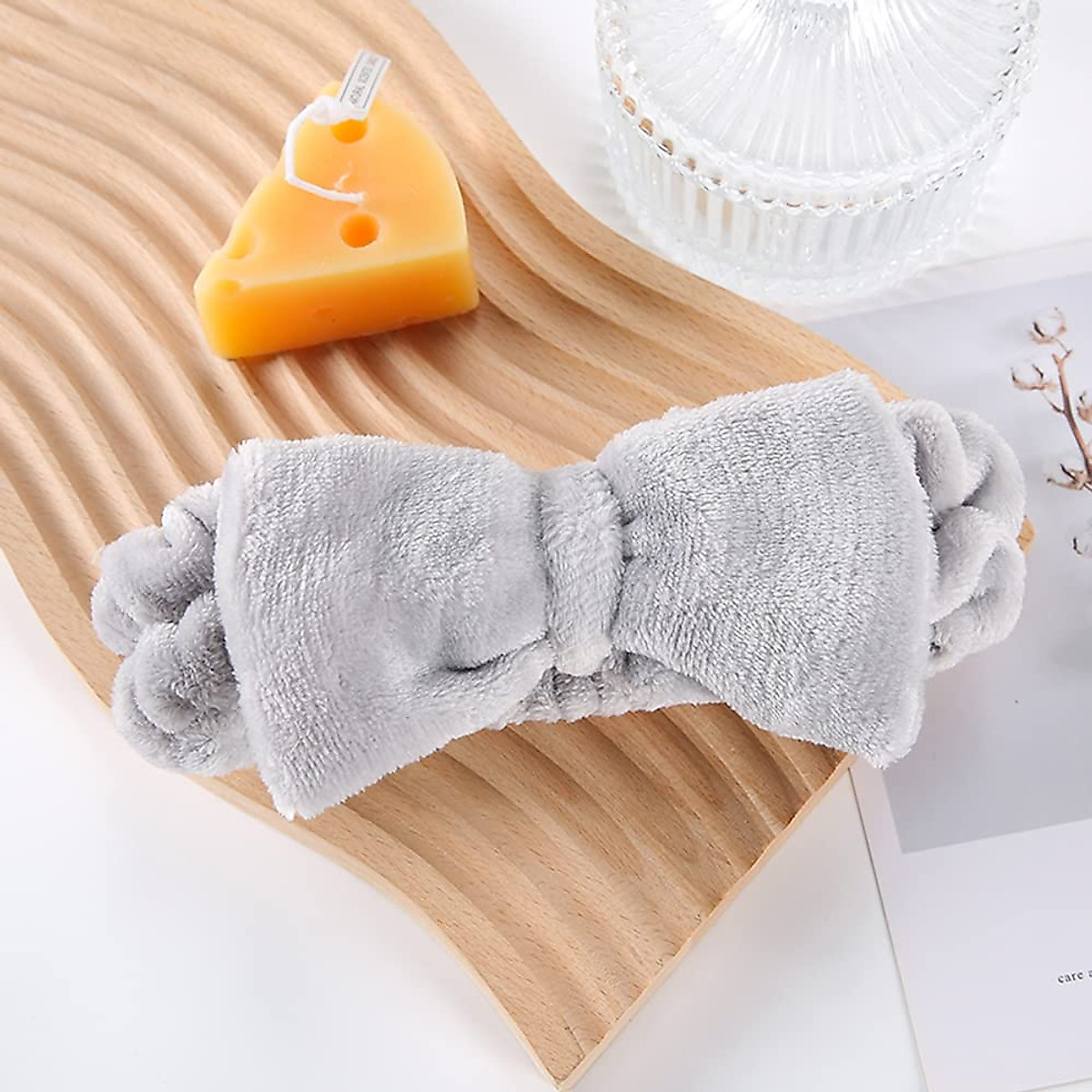 Spa Headband and Wristband Set, Face Wash Headband Makeup Skincare Headband Wrist Bands for Washing Face