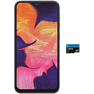 SAMSUNG Galaxy A10 (32GB + 64GB SD) 6.2" Infinity-V Display, Android 9.0 Pie, Dual SIM Factory Unlocked A105M/DS - GSM US + Global 4G LTE International Model (Black, 64GB SD Bundle)