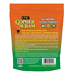Gopher Scram All Natural Granular Repellent - All-Natural, Animal, People and Pet Safe Granule from EPIC Repellents (3.5 lb Bag)