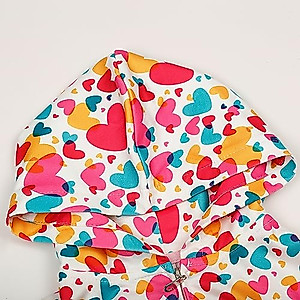 Popshion Baby Girl Jacket Heart Zip up Cute Sweatshirt Kids Warm Coats light Spring Outerwear Toddler Girls Valentine's Day Hoodie 5t