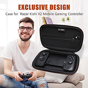 LTGEM EVA Hard Case Compatible with Razer Kishi V2 Mobile Gaming Controller / Kishi V2 Pro Mobile Gaming Controller (Black)