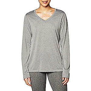 Hanes womens O9309 athletic shirts, Granite Heather, Large US