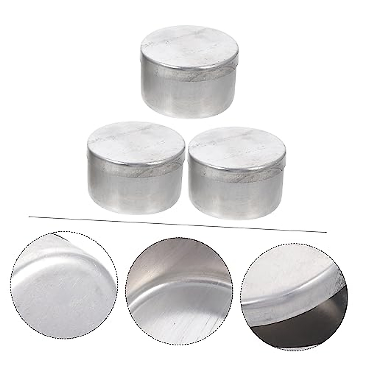 FUOYLOO 3pcs Aluminum Box Aluminum Weighing Dish Weighing Boats Weighing Pans Lab Test Soil Collection Jar Aluminum Instrument Weighing Holder Liquid Cup weigh Boats Metal Measuring Tool