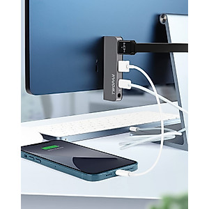 TWOPAN 4-in-1 iPad Pro USB C Hub HDMI, 4 Port USB 3.0 Hub Splitter with USB C PD 3.0 Charging, 4K HDMI, 3.5mm Audio Jack, for iMac 24 inch 2021, iPad Pro 12.9, MacBook Pro 14"/16" M2 Pro/Max