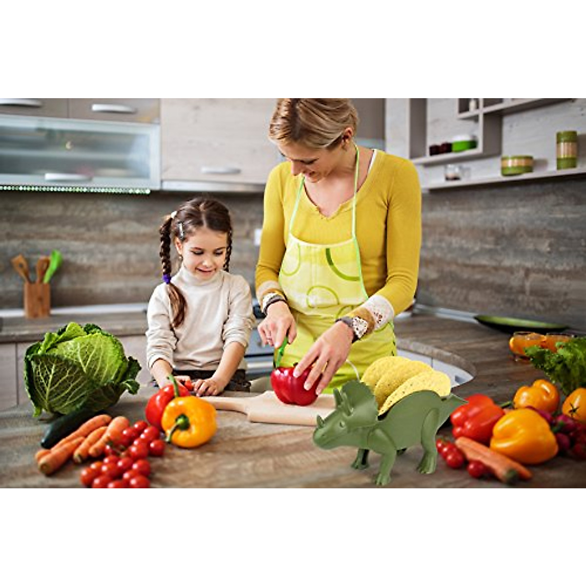 Funwares Original Tricerataco - The Ultimate Dinosaur Taco Holder, Fun and Practical White Elephant Gift, Hold 2 Tacos