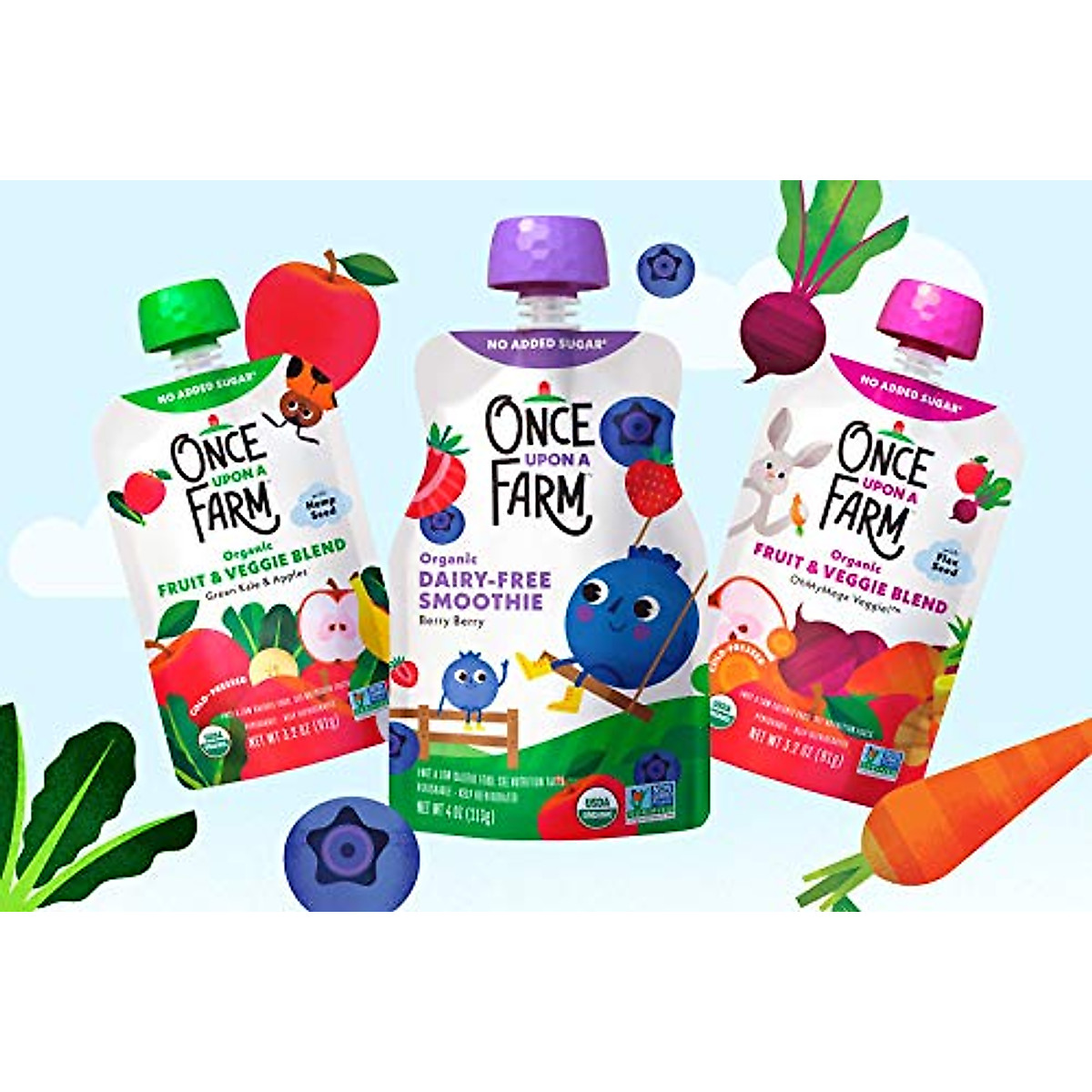 Once Upon a Farm Organic Oh My Mega Veggie, 3.2 Oz