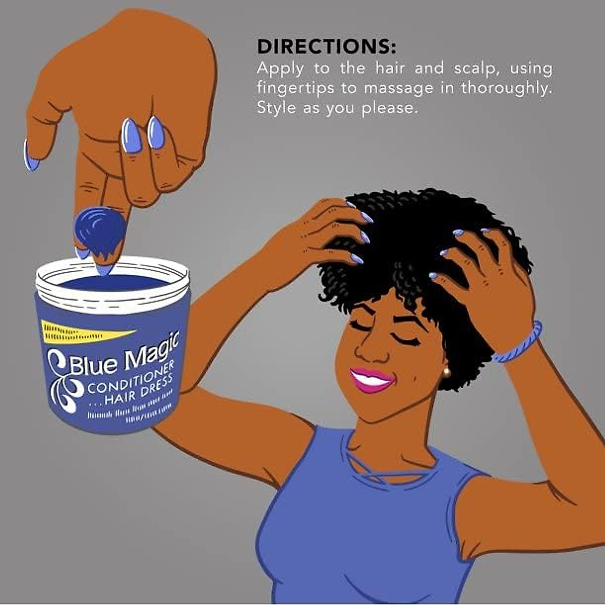 Blue Magic Conditioner Hairdress 12 Ounce Jar (354ml) (3 Pack)